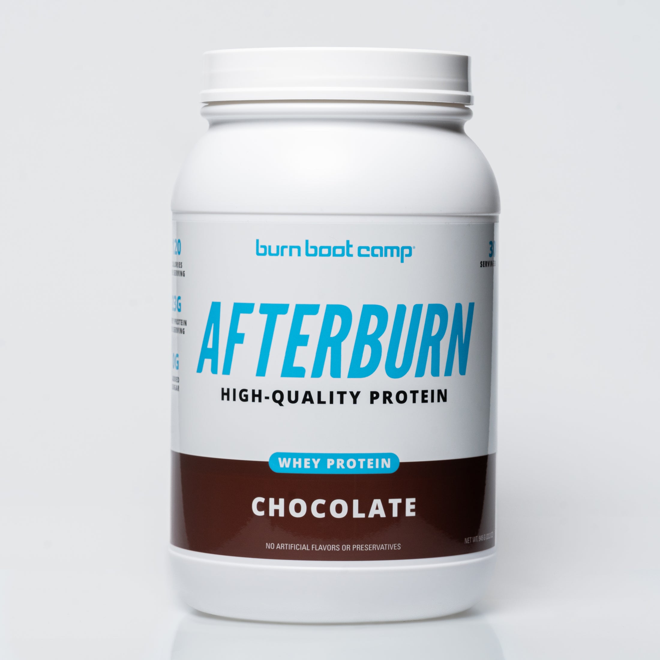 Afterburn Chocolate Whey Protein – Burn Boot Camp